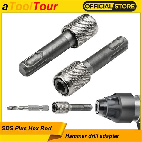 Hammer Drill Adapter SDS Plus Convert To Hex Shank Adapter 1 4inch