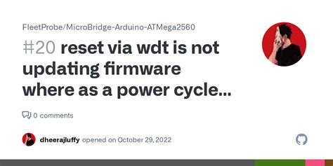Reset Via Wdt Is Not Updating Firmware Where As A Power Cycle Is Making