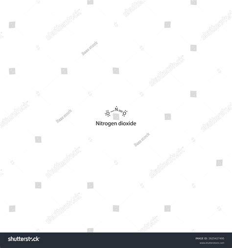 Lewis Structure Diagram Nitrogen Dioxide No₂ Stock Vector Royalty Free