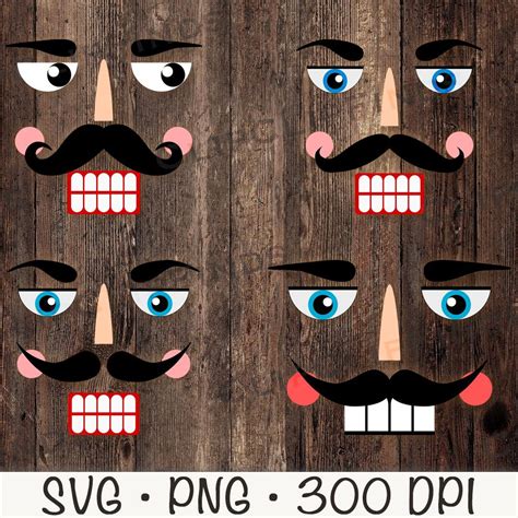 Nutcracker Faces Nutcracker Face Svg Nutcracker Face Png Sublimation