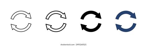 Refresh Icon Set Reload Icon Vector Stock Vector Royalty Free Shutterstock