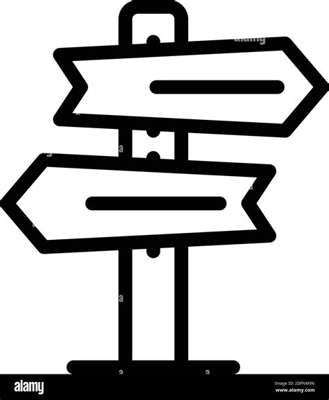 Direction Indicator Icon Outline Direction Indicator Vector Icon For