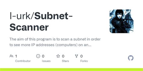 Github L Urksubnet Scanner The Aim Of This Program Is To Scan A
