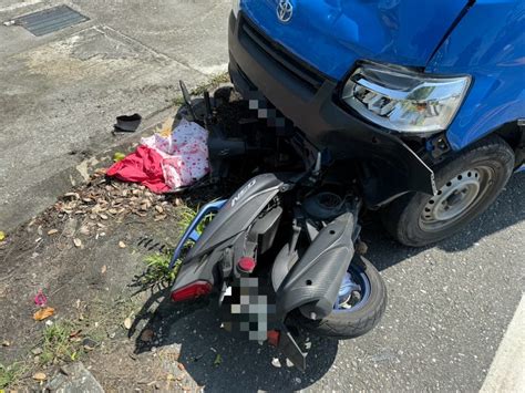 菲籍女子無照騎車與小貨車發生擦撞 駕駛送醫無大礙