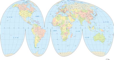 Adobe Illustrator 形式の地図データ販売 世界地図 世界地図