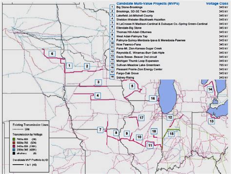 High Voltage Transmission Lines Map