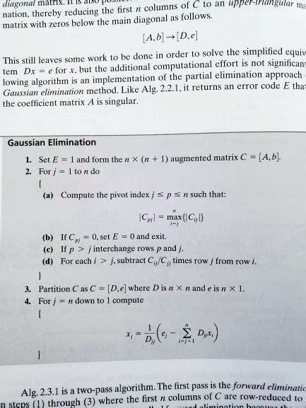 Solved Follow Gaussian Elimination And Code It In Python Please