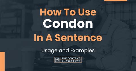 How To Use Condon In A Sentence Usage And Examples