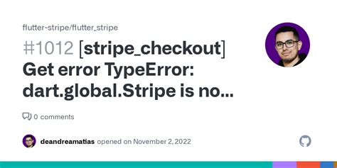 Stripecheckout Get Error Typeerror Dartglobalstripe Is Not A