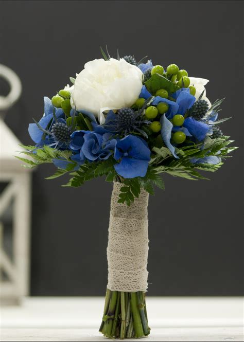 Cropped Ramo De Novia De Hortensia Azul Elisabet Arte Floral