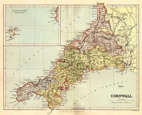 Map England Wales Cornwall