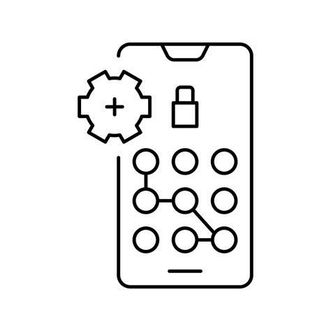 Screen Lock Password Line Icon Vector Illustration Vector Art At Vecteezy