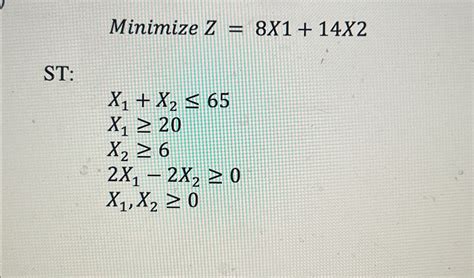 Solved Minimize