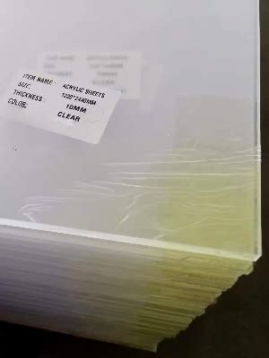 High Transparency Acrylic Sheet Virgin Pmma Sizes X Mm To X Mm Smooth