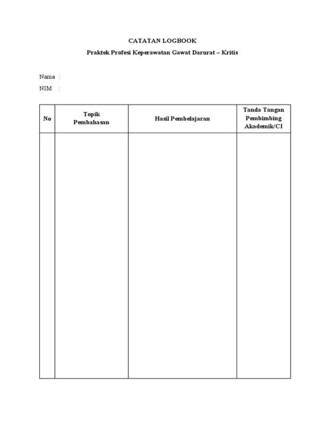 Catatan Logbook Pdf