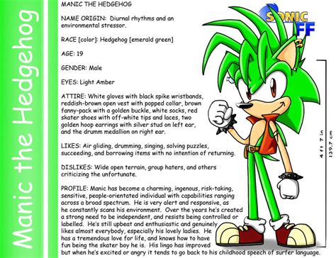 Manic The Hedgehog By Sonicff On Deviantart