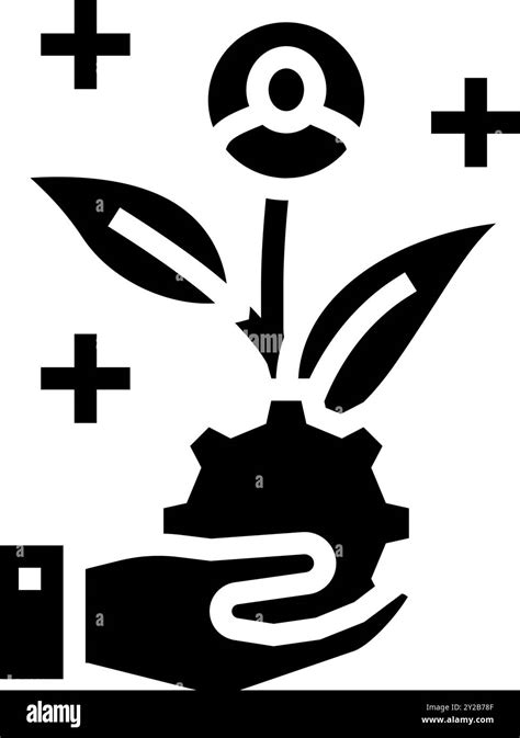 Lead Nurturing Business Process Glyph Icon Vector Illustration Stock