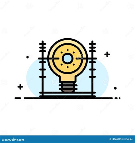 Define Energy Engineering Generation Power Business Flat Line Filled Icon Vector Banner