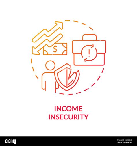 Income Insecurity Red Gradient Concept Icon Stock Vector Image And Art