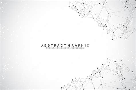 Premium Vector Geometric Abstract Background With Connected Lines And Dots Connectivity Flow