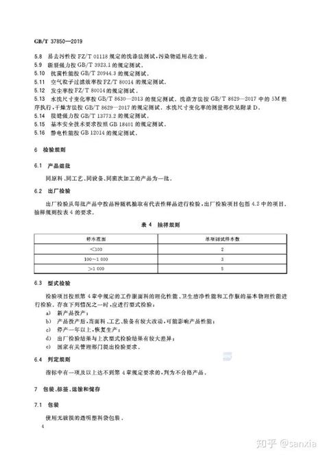 GB T 37850 2019 食品从业人员用工作服技术要求 知乎