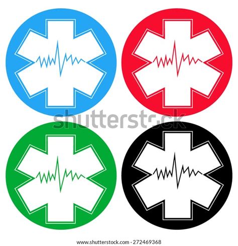 Medical Symbol Emergency Star Life Icon Stock Vector Royalty Free