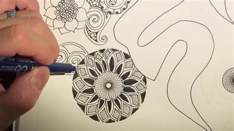 Zentangle58 Its Botanical Using Spirograph A Look Sanskrit Characters