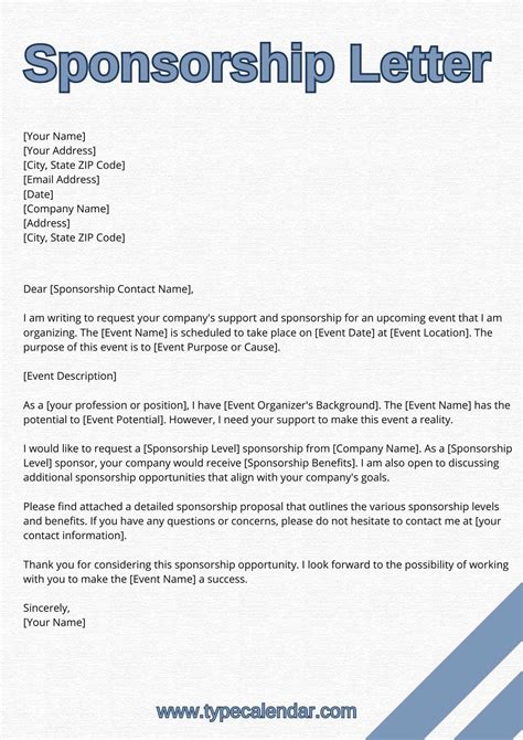 Free 28 Sponsorship Letter Templates In Ms Word Pdf 42 Off