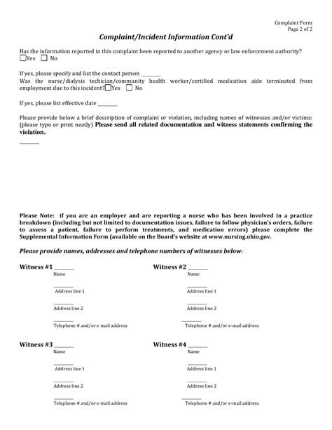 Ohio Complaint Form Fill Out Sign Online And Download Pdf