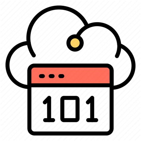 Binary Code Digital Coding Cloud Data Icon Download On Iconfinder