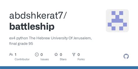 GitHub Abdshkerat7 Battleship Ex4 Python The Hebrew University Of
