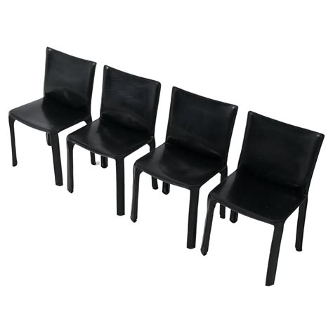 Set Of 4 Cab Chairs By Mario Bellini For Cassina For Sale At 1stdibs