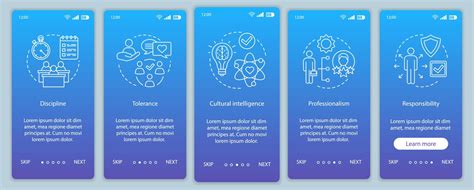 Hr Soft Skills Onboarding Mobile App Page Screen Template Employee Qualities Abilities