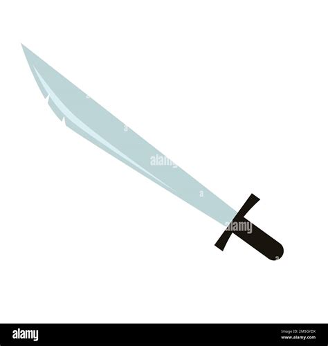 one sided sharp sword weapons for ancient and medieval wars stock