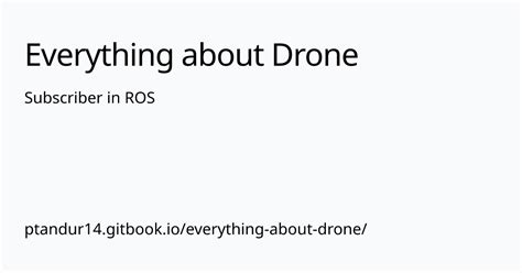 Subscriber In Ros Everything About Drone