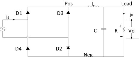 Full Wave Rectifier With Capacitor Inductor Filter Download Scientific Diagram