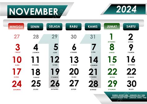 Kalender 2024 Weton Lengkap Kalender Jawa November Dilengkapi Images
