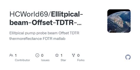 GitHub HCWorld69 Ellitpical Beam Offset TDTR FDTR Matlab Ellitpical