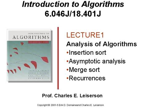 Introduction To Algorithms 6 046 J18 401 J