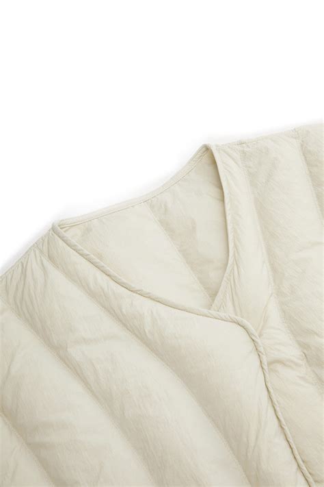 Coat Jnby A Line V Neck Mid Length Down Coat Jnbyplus