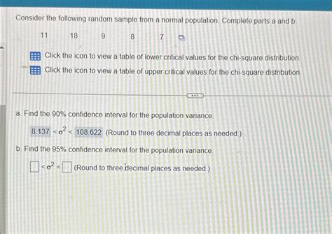 Solved Consider The Following Random Sample From A Normal Chegg