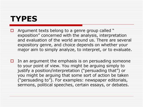 Arguments Advanced Genre Based Writing 5 Th Week Ppt Download