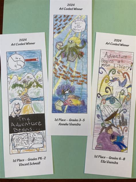 Grand County Library District Announces Bookmark Art Contest Winners