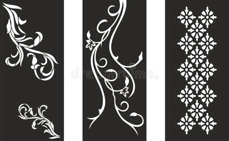 Glass Stencil Design Pattern Stock Vector Illustration Of Frosted