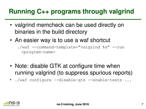 Ns 3 Training Debugging Support Ns 3 Training June Ppt Download