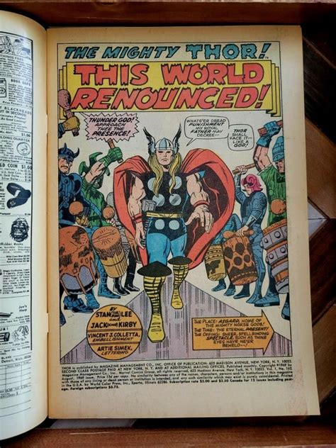 Thor 167 Fn Marvel 1969 Balder The Brave Loki Odin By Stan Lee