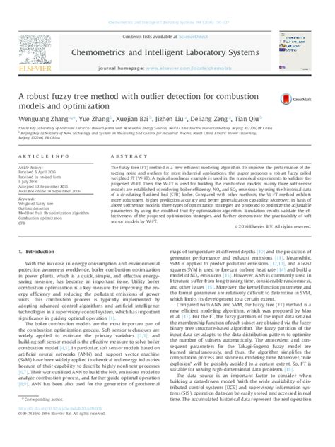 pdf robust fuzzy tree for combustion model optimization