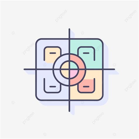 Software Icon Illustration Flat With Circles And Rectangles Vector