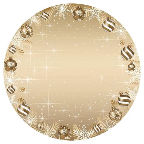 Cadre Rond Avec Des Boules De Noël