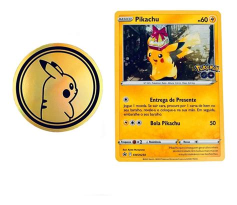 Blister Quádruplo Cartas Pikachu Pokémon Go Jogo Tcg Copag Mercadolivre